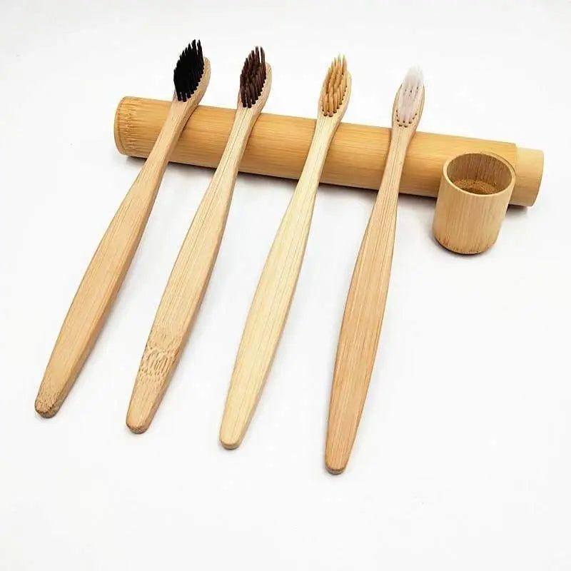 Bamboo toothbrush with infused soft bamboo charcoal bristles – Zero ...